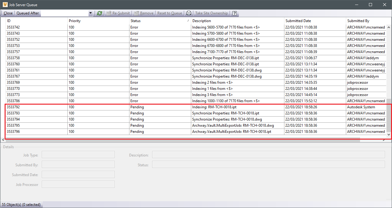 Solved: Autodesk.Vault.DuplicateSearchExtractor throwing 303 inadequate ...