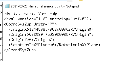 Shared Coordinates XML file - Autodesk Community