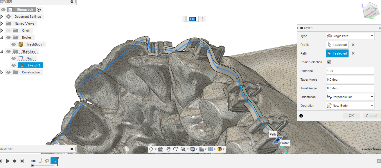 Solved: I want to create a rectangular rod that passes through ...