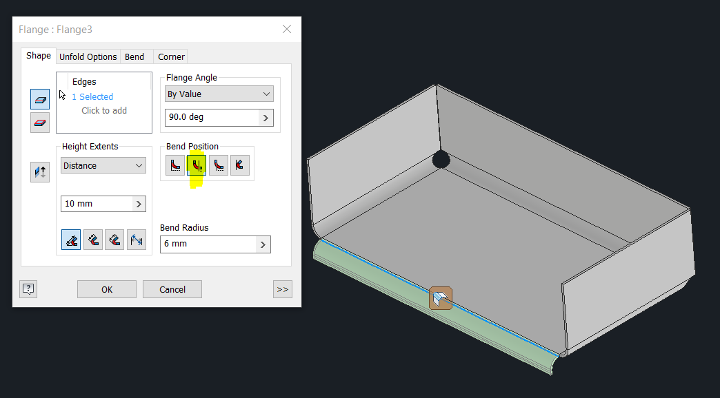 Solved: Corner relief problem with bend radius - Autodesk Community