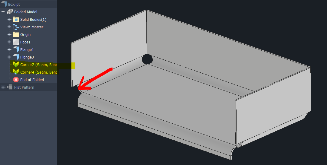 Solved: Corner relief problem with bend radius - Autodesk Community
