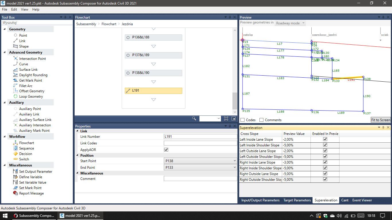 Solved: Two superelevation in one pkt - Autodesk Community