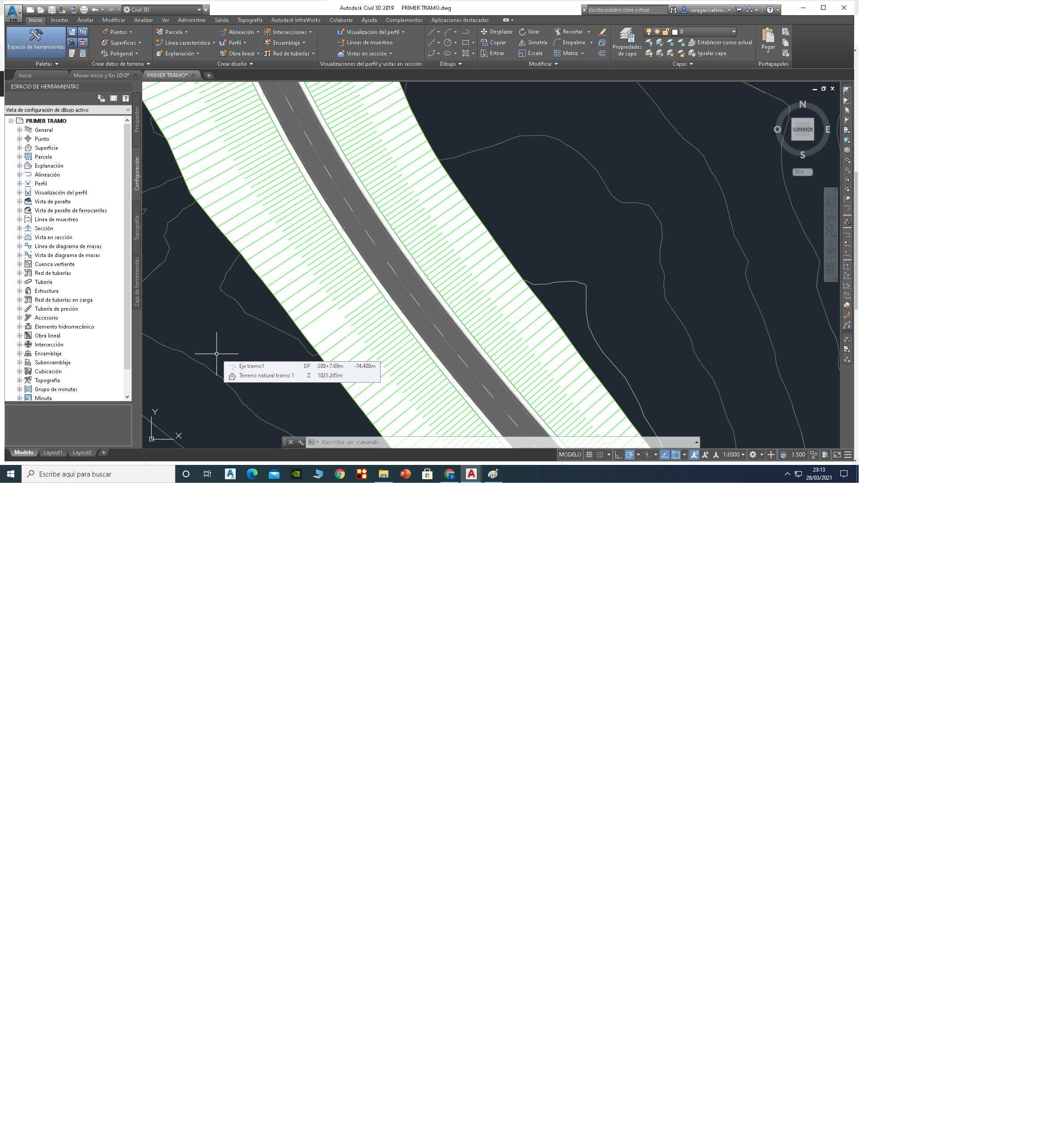 Tengo zonas en Blanco con el estilo "Slope Pattern" en mi corredor - Autodesk Community