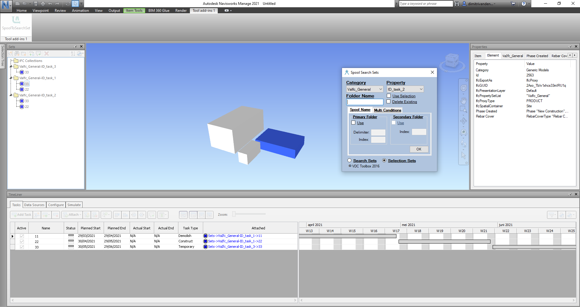 Apply multiple selection sets to one task ? - Autodesk Community