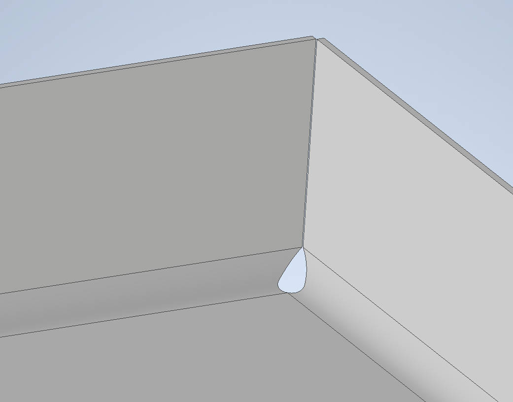 Corner relief problem with bend radius - Autodesk Community