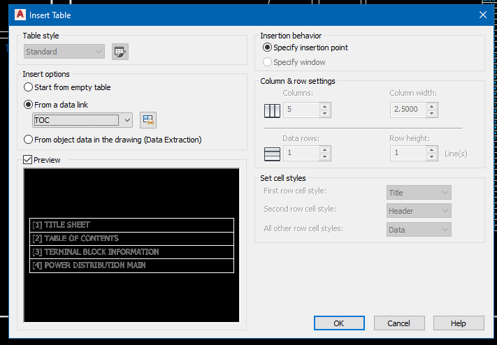 Solved Table Of Contents Using Fields Or Attributes Autodesk Community