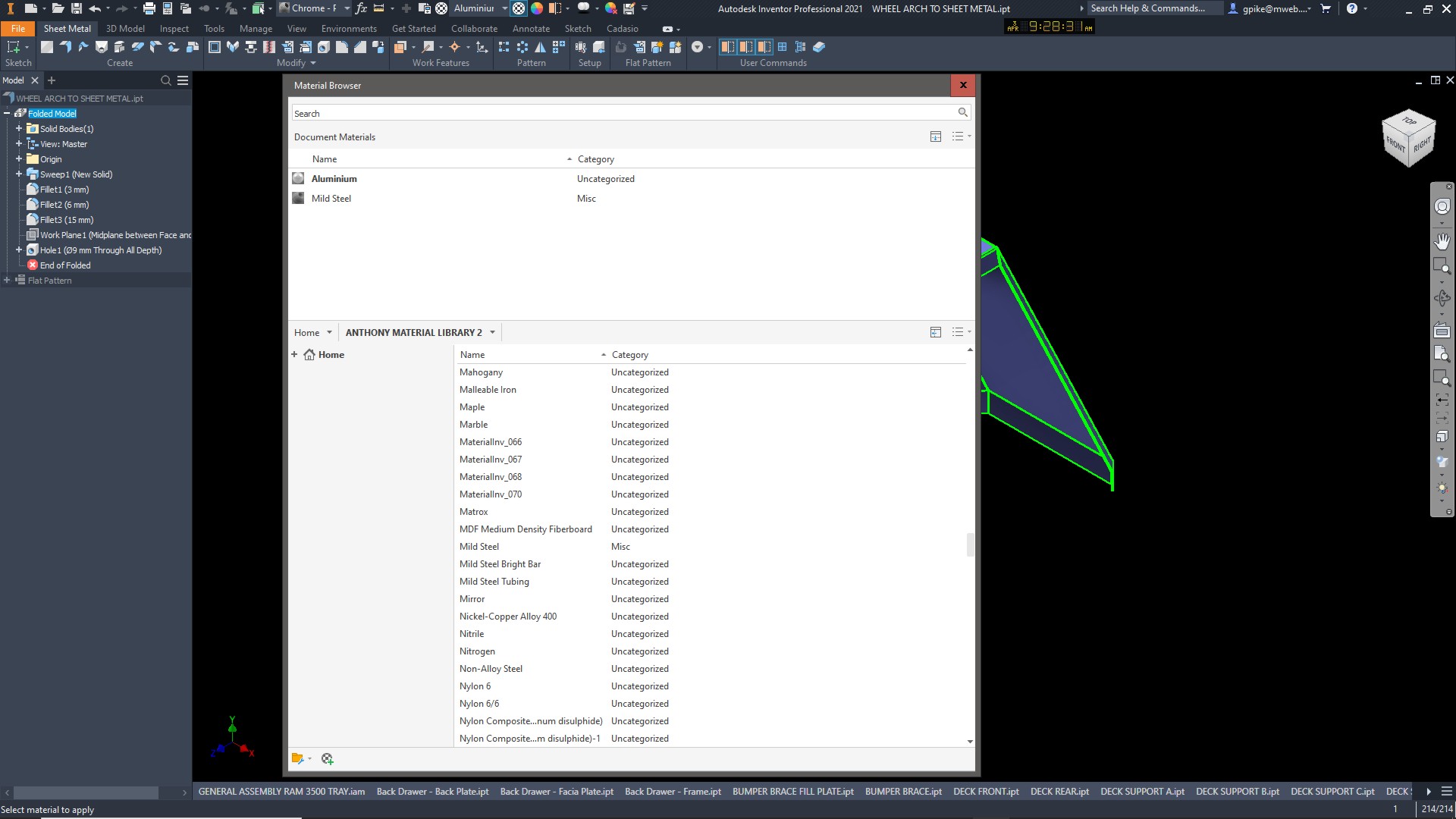 Materials in the material list - Autodesk Community