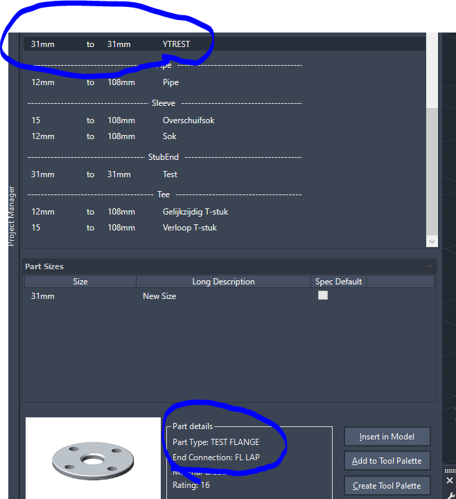 Can't find a part in the current spec - Autodesk Community