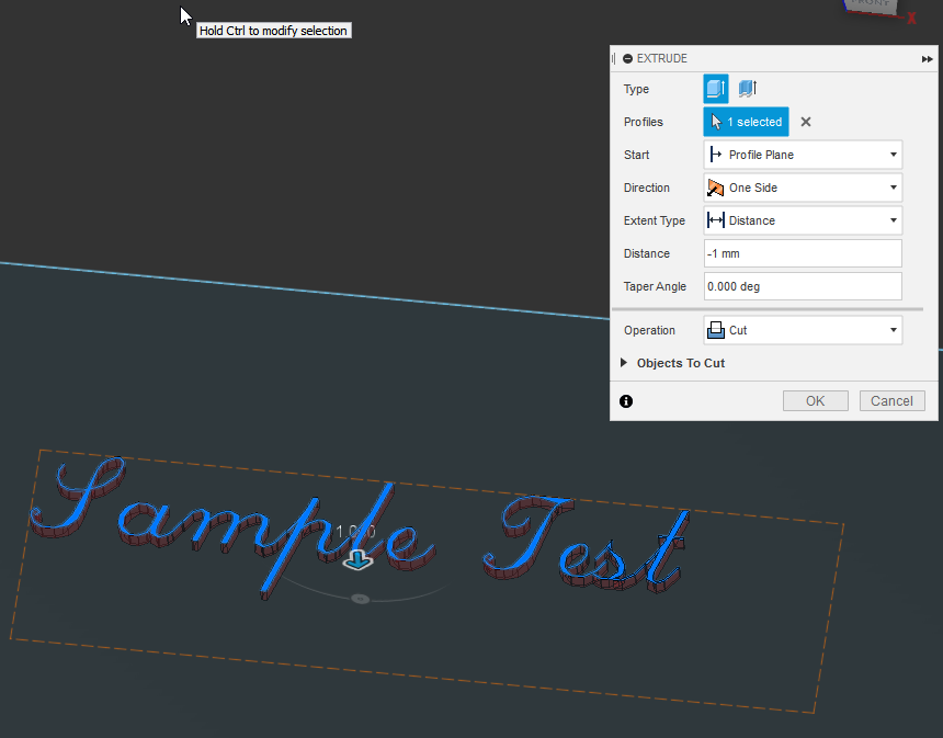 Solved: Engraved text depth - Autodesk Community