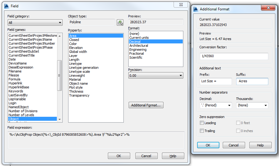 Solved: Find acreage of sketched polyline, without having to create ...