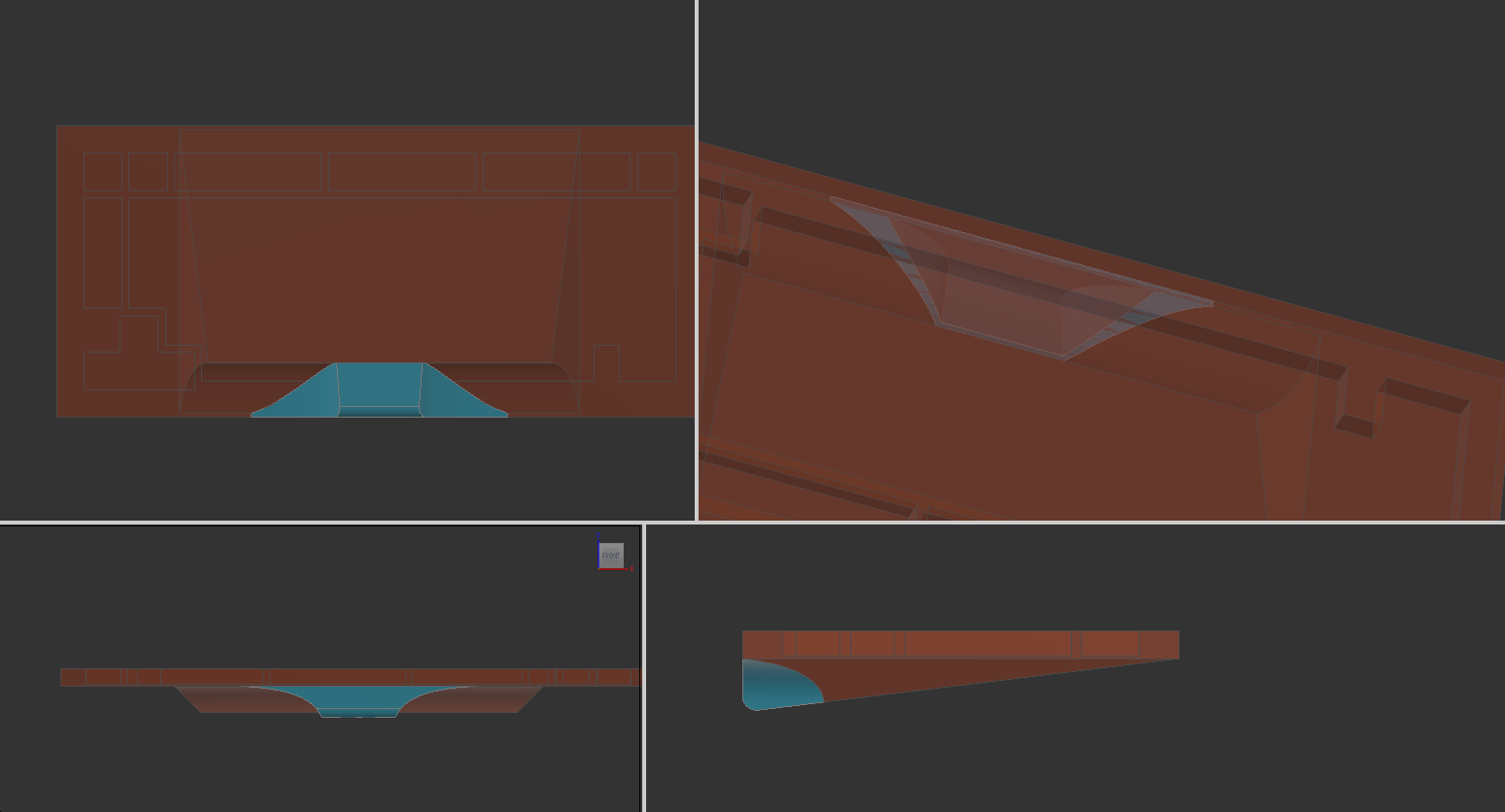 Solved Creating An Angled Curved Surface On Top Of An Existing Model