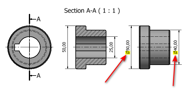 Diameter symbol in section dimensions missing - Autodesk Community
