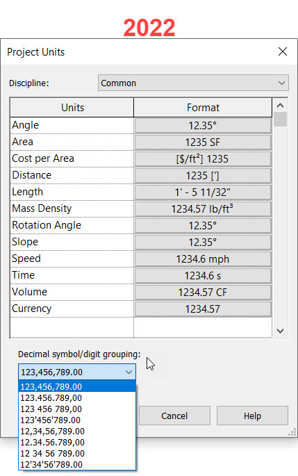 Solved: minor bug fix: digit grouping type missing - Autodesk Community