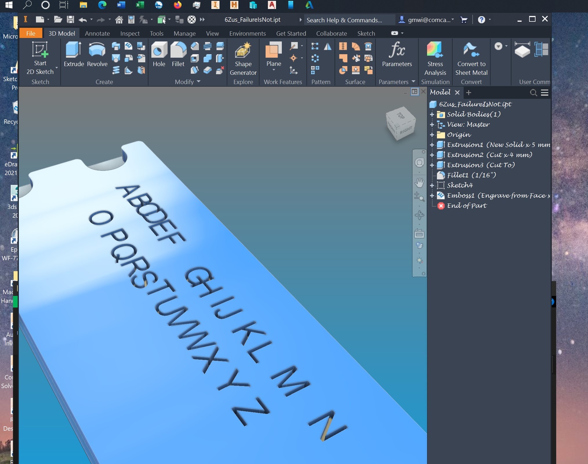 Font emboss no meaningful result - Autodesk Community