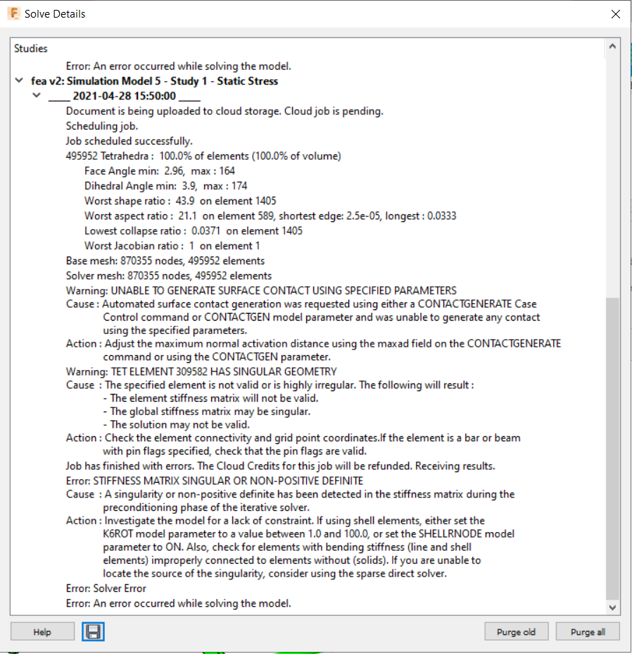FUSION 360 Simulation Solve always failed. - Autodesk Community