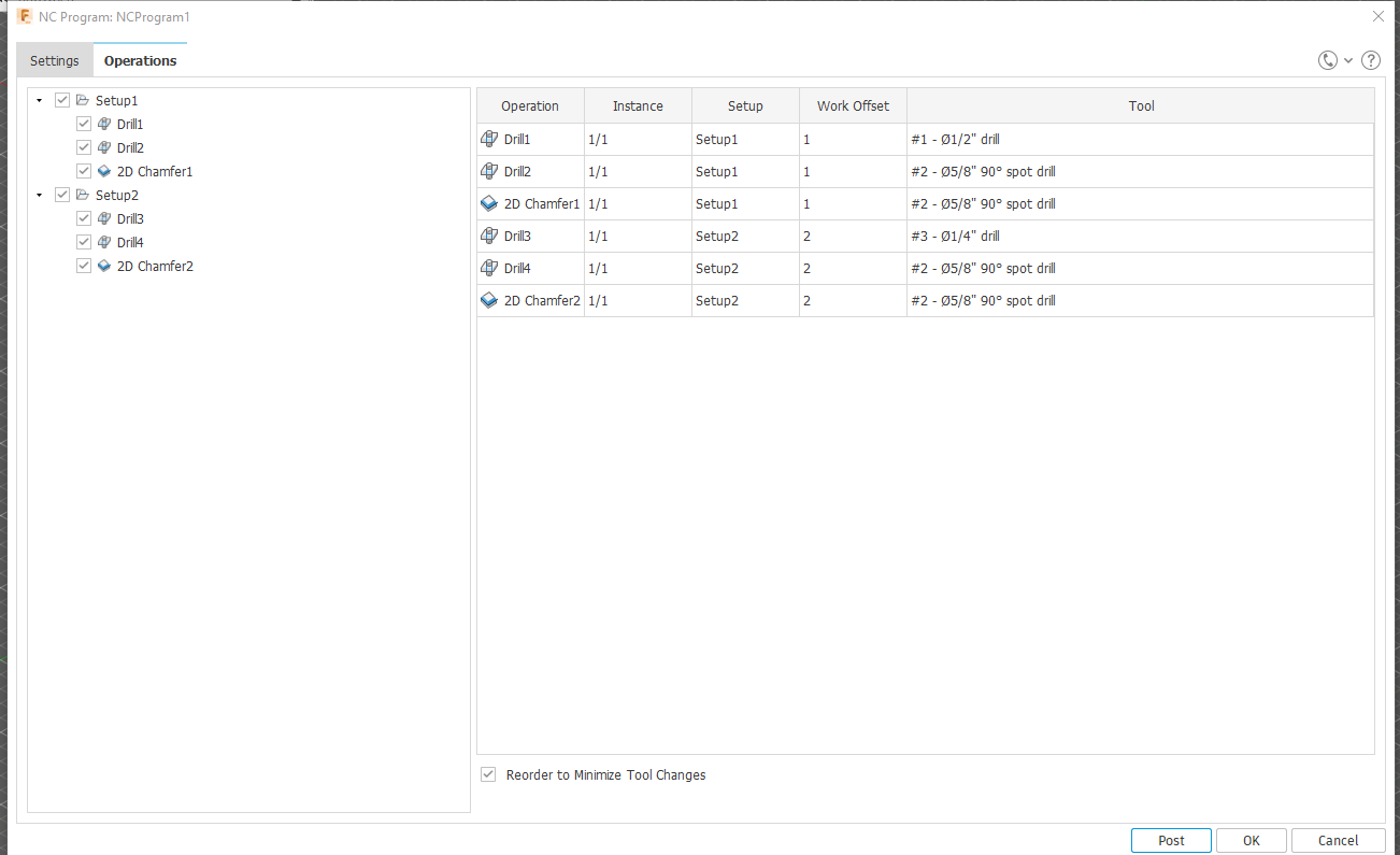 Solved: Reorder to minimize tool changes was working; Now it's not ...