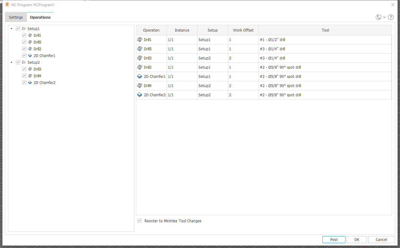 Solved: Reorder to minimize tool changes was working; Now it's not! - Page 6 - Autodesk Community