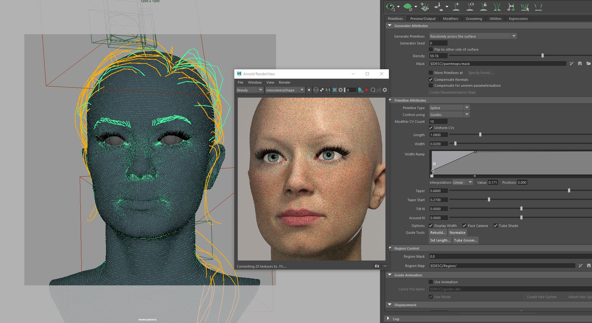 XGEN not bound to geometry anymore, cannot render or view. Just guides ...
