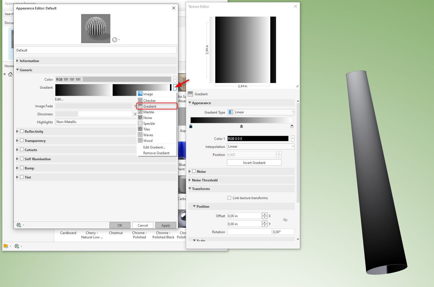 Coloured gradient on parts - Autodesk Community