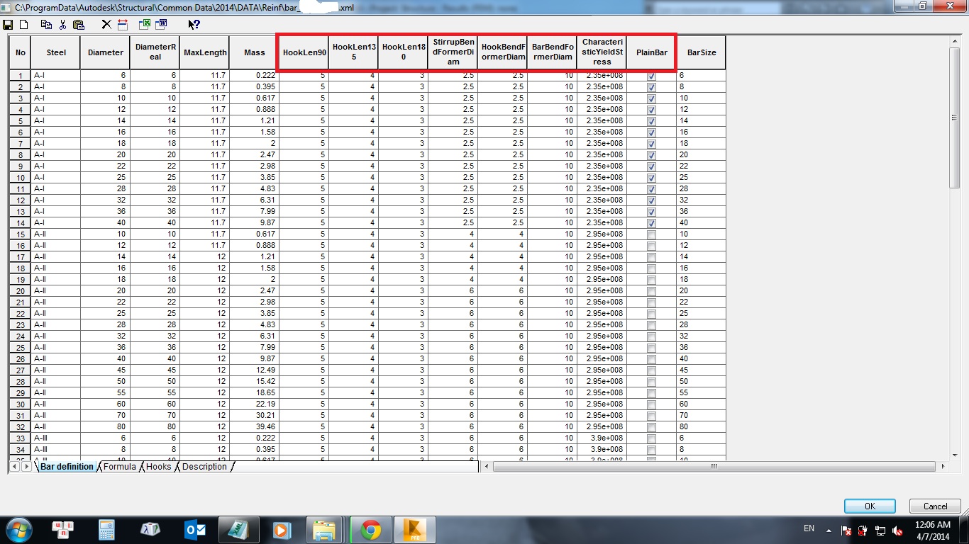 Solved Modify Rebar Database Autodesk Community 