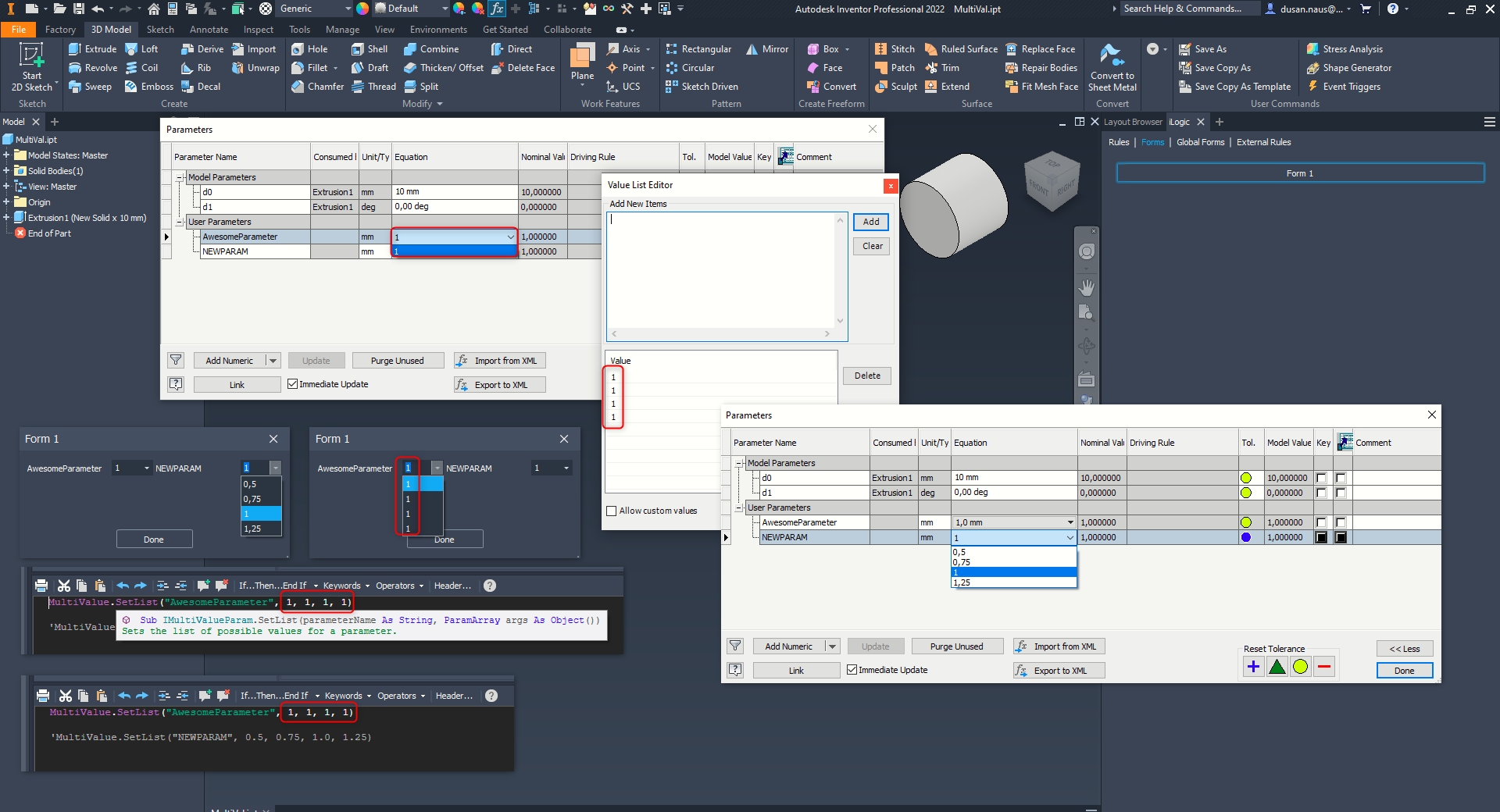 iLogic Simply Remove Duplicate Value - Autodesk Community