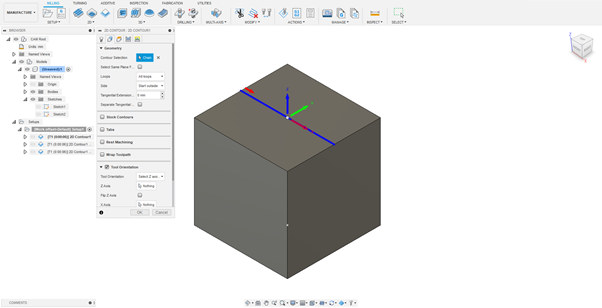 Work Coordinate System (WCS) and Tool Orientation application position ...