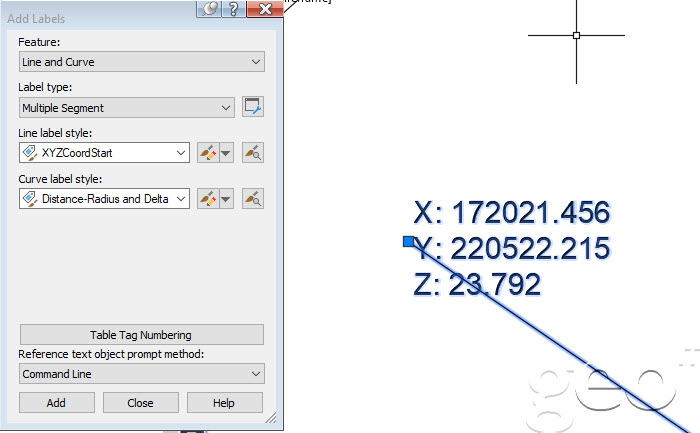 Elevations labels along feature line - Autodesk Community