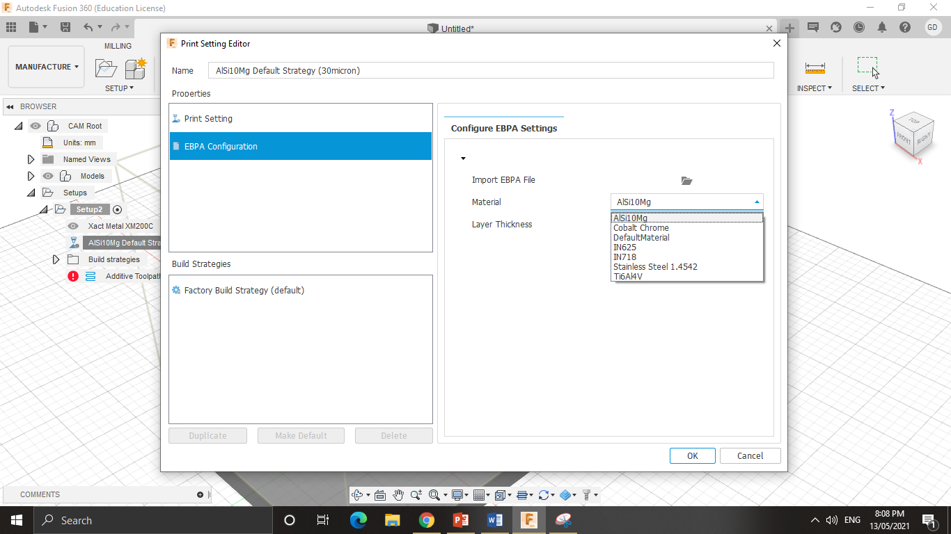 How to create a new material in the fusion 360 additive tab? - Autodesk ...