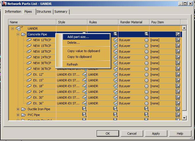 how to edit pipes part list - Autodesk Community