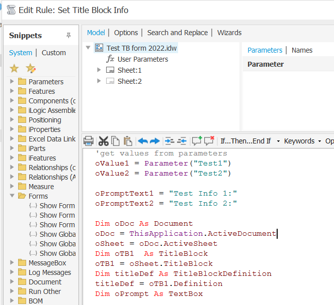 Replace Prompted Entry by a form (IDW) - Autodesk Community