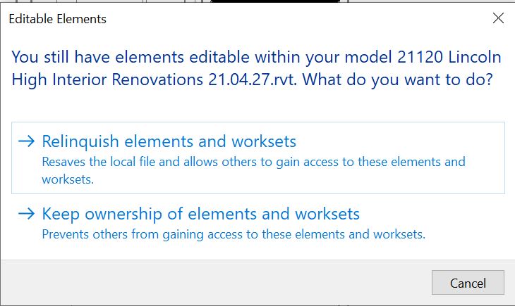 Solved: Revit not relinquishing borrowed elements - Autodesk Community
