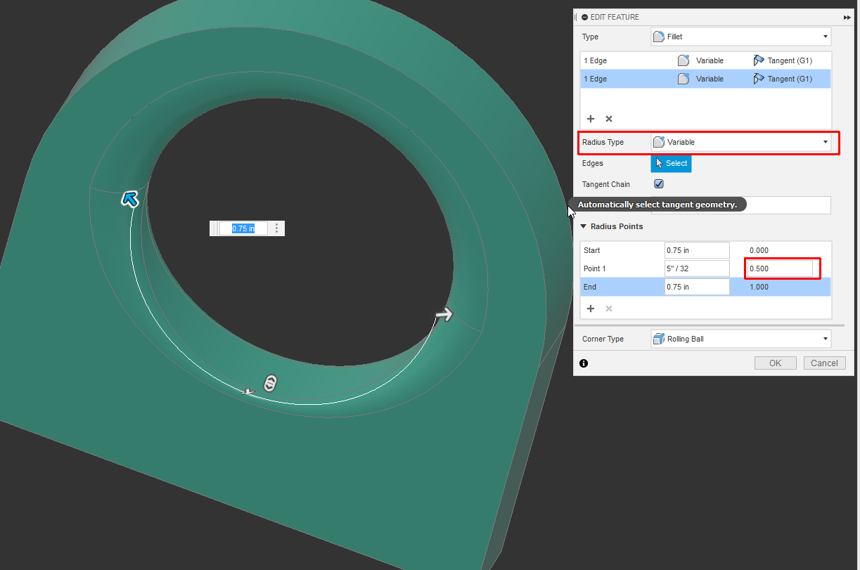 Solved: BLEND TWO DIFFERENT RADII ON EDGE - Autodesk Community