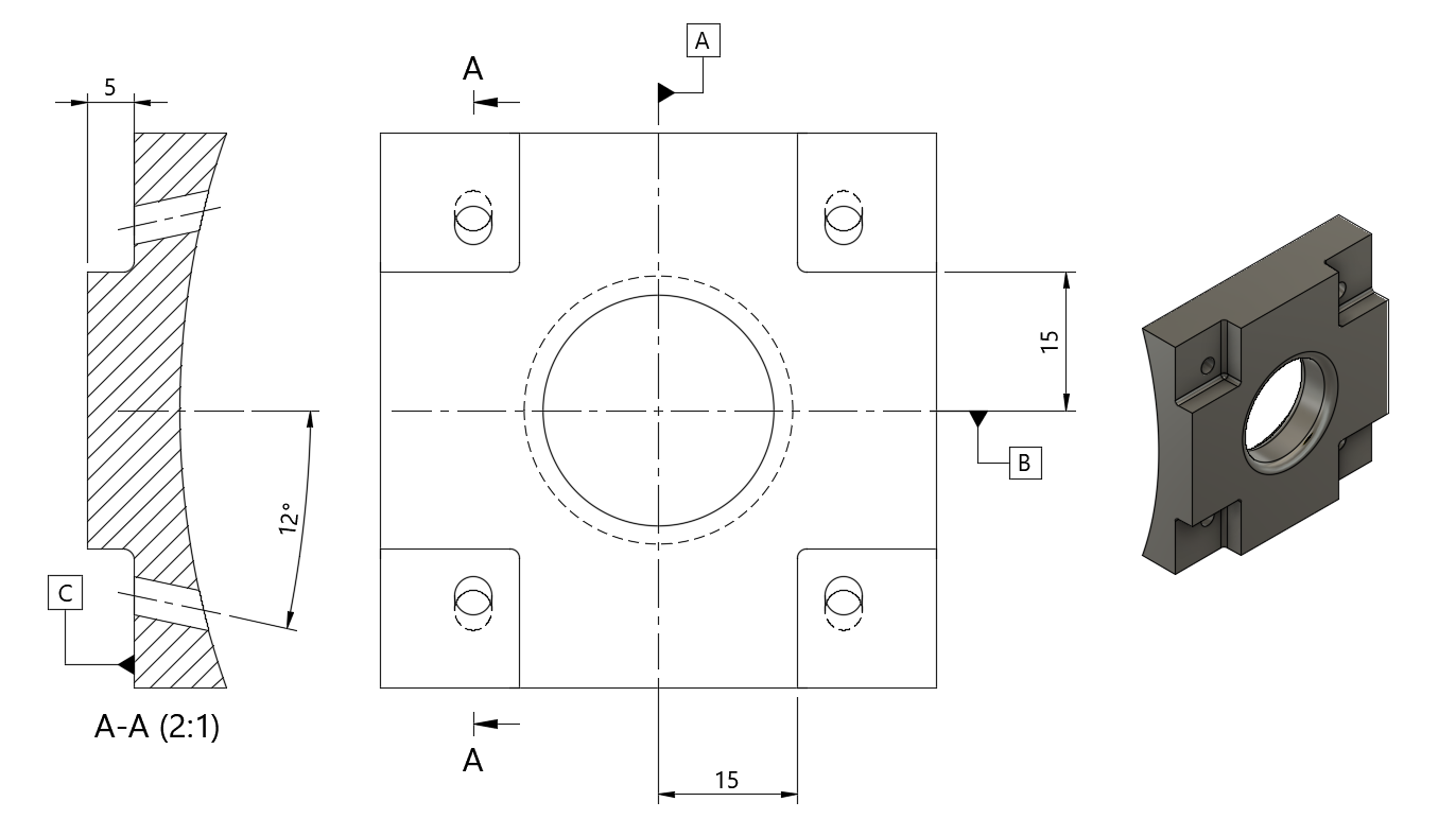 Solved: Need advice on how to dimension angled holes - Autodesk Community