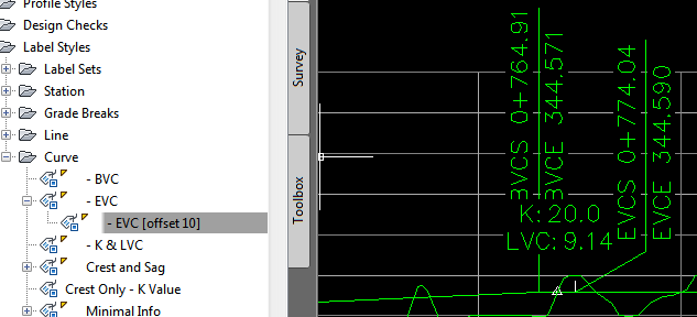 Solved: Vertical Curve Label - shifting BVC and EVC markers - Autodesk Community