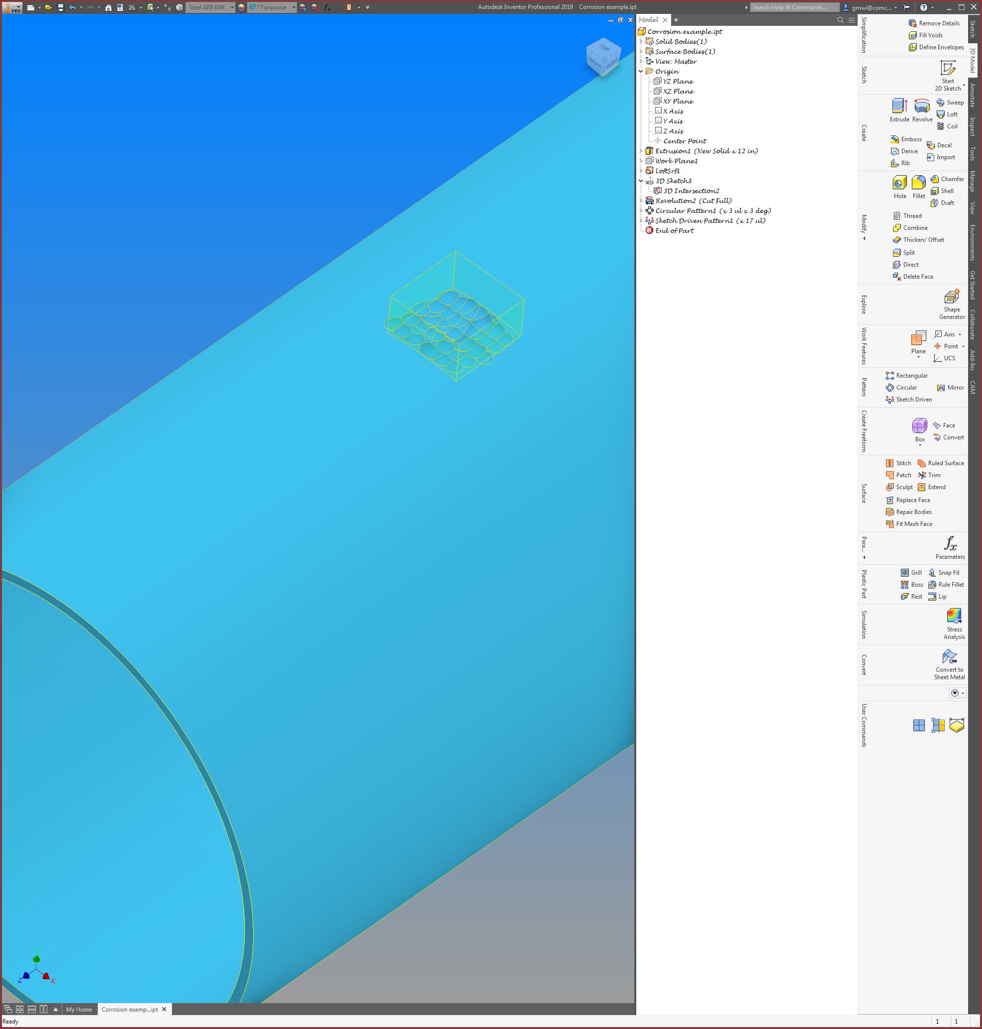 Solved: How to create corrosion defect dimple like this ? please help me - Autodesk Community