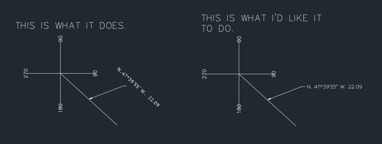 Modify Bearing and Distance Line Label - Autodesk Community