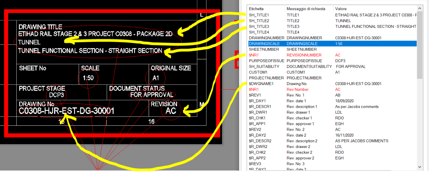 fill on a title block (with attributes) with xls data - Autodesk Community