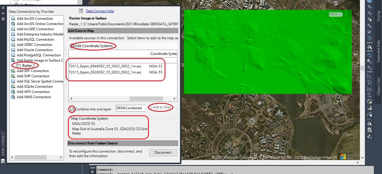 Solved: Multiple DEM files into one grid surface - Autodesk Community