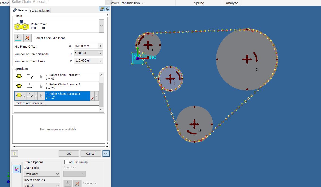 Chain in design accelerator, placing 1 gear outside of the chain path ...
