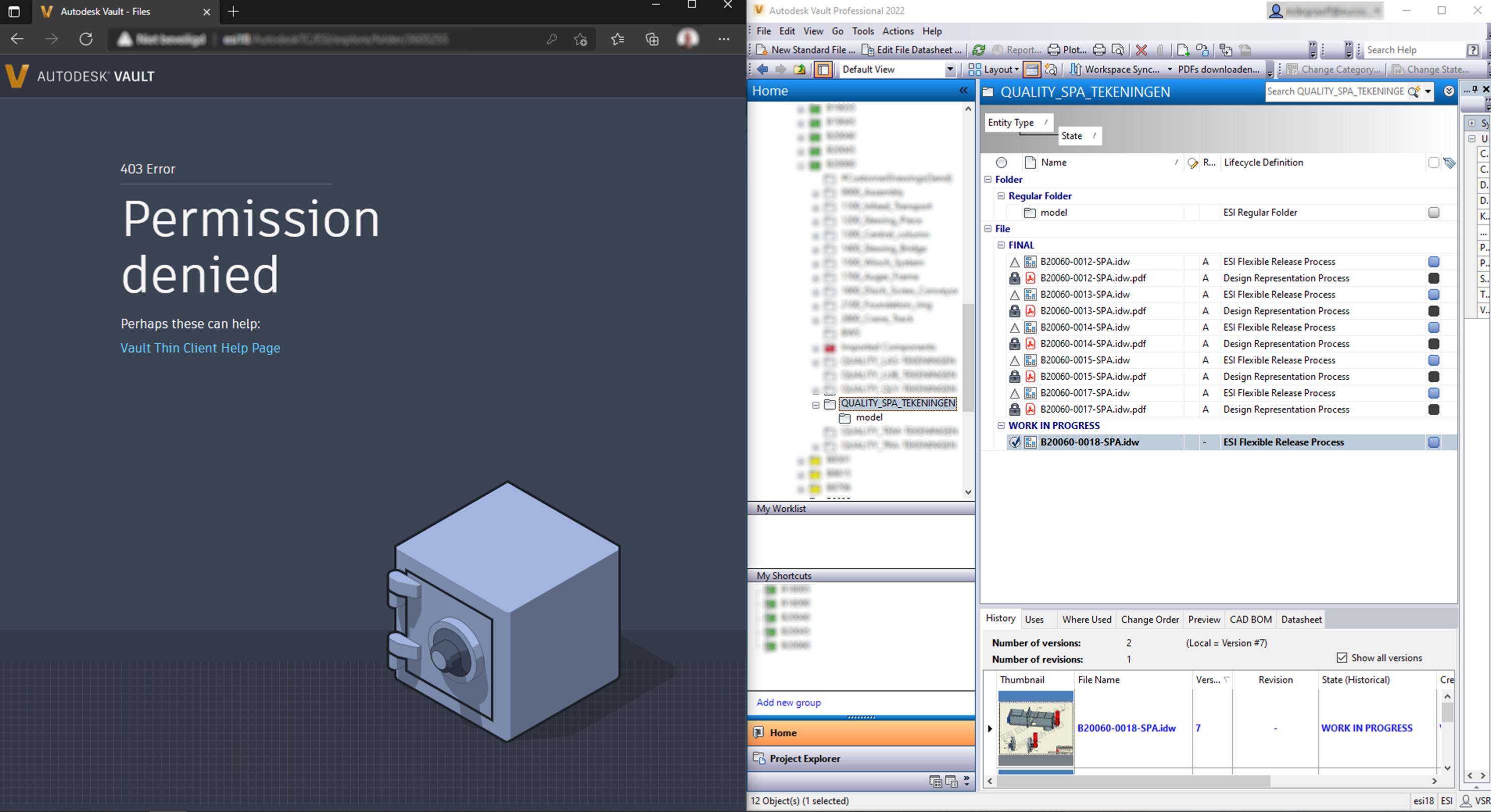 Solved: Thin Client 2022; permission denied of a complete folder when a file is checked-out by a ...