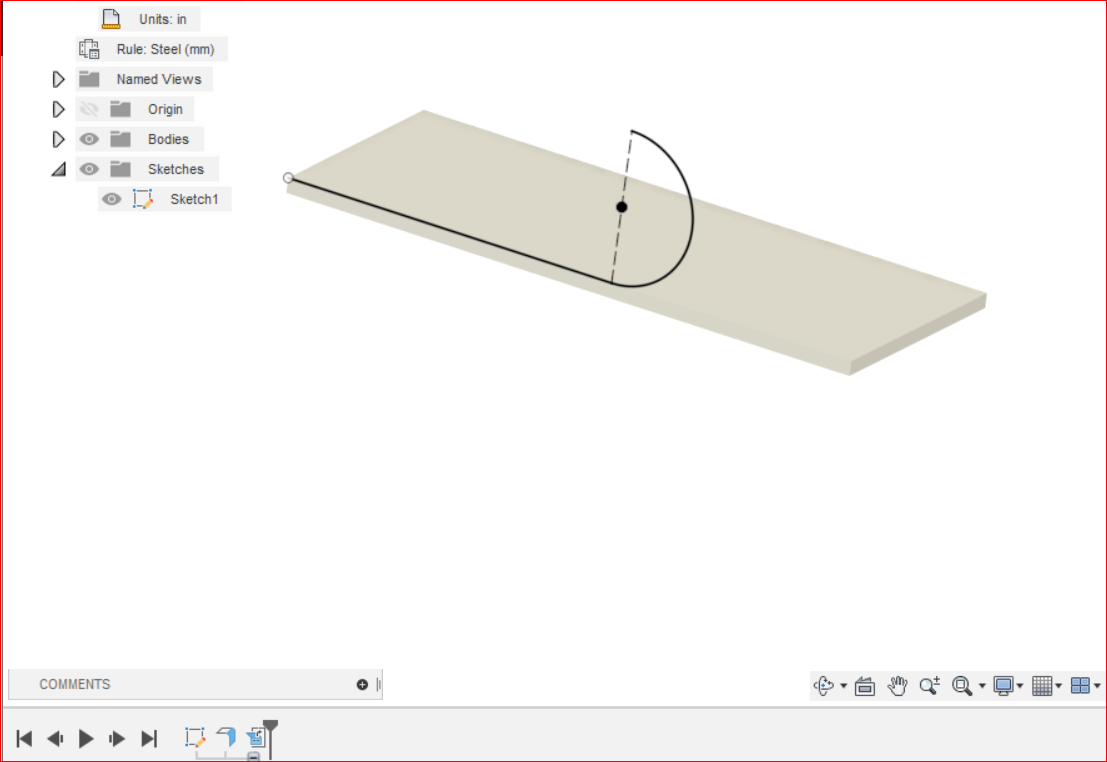 Solved: How to create a 180 degree bend in sheet metal over a large ...
