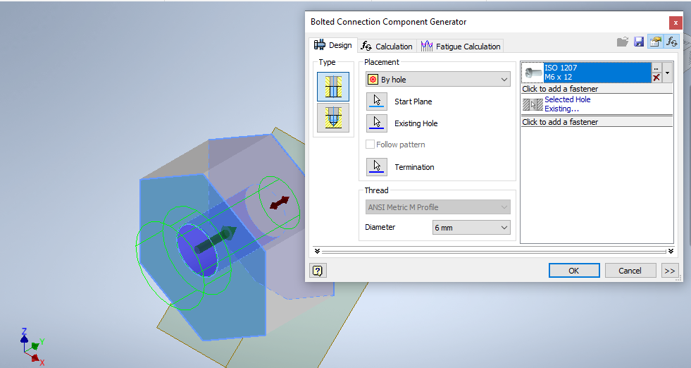 Solved: How to change the default diameter of screw when insert a hole from Content Center ...