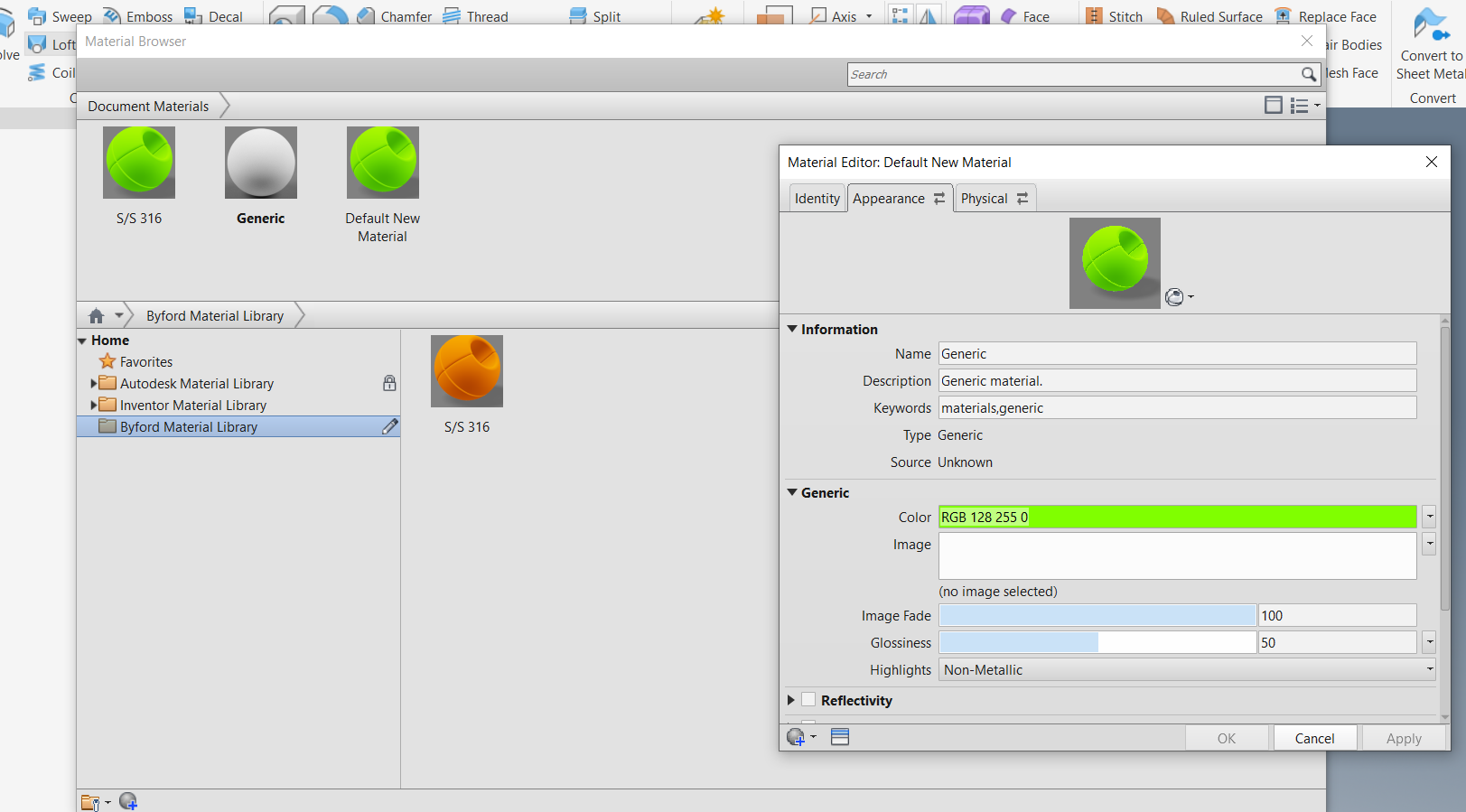 Solved: Adding new materials to material library - Autodesk Community