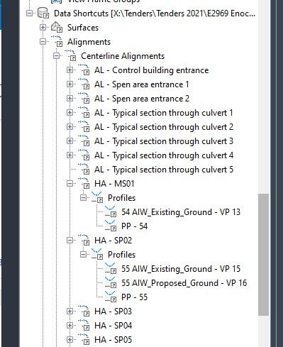 Shortcut issue - alignments and profiles - Autodesk Community