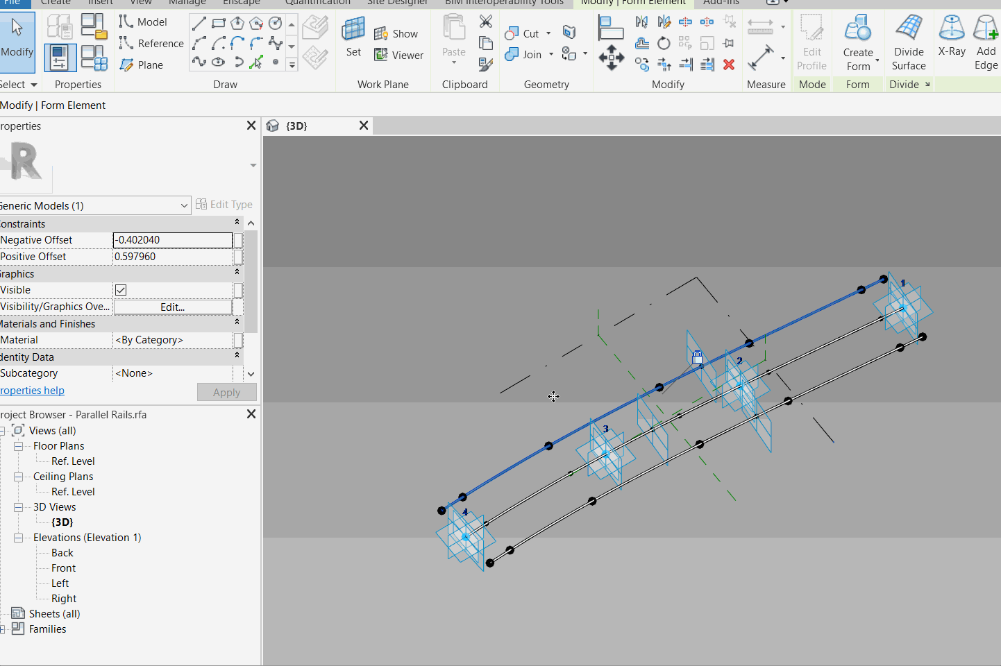 Solved: Adaptive Family with parallel cables - Autodesk Community