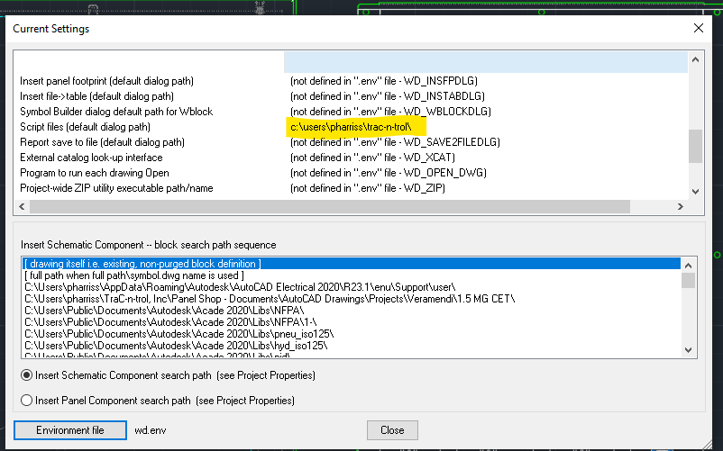Solved: WD.ENV trouble - Autodesk Community