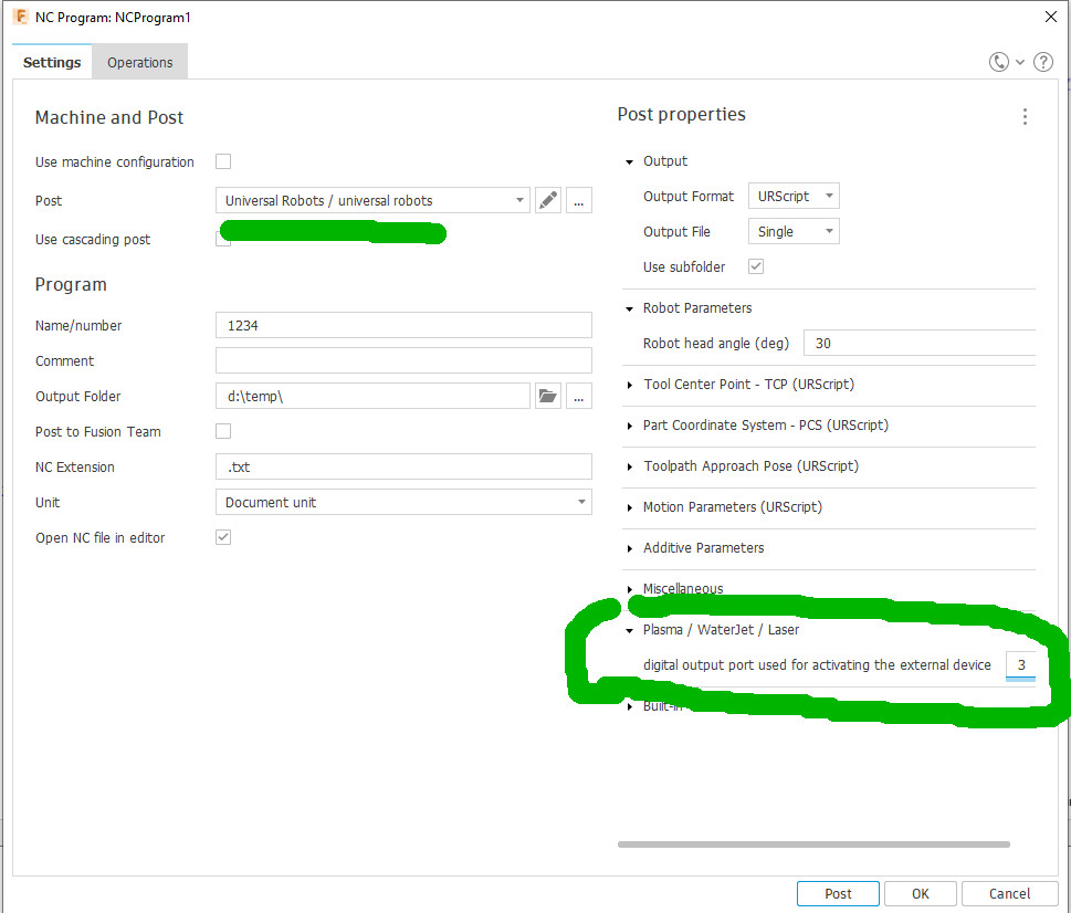 Solved: Ur Robot Post processor plasma fail - Autodesk Community