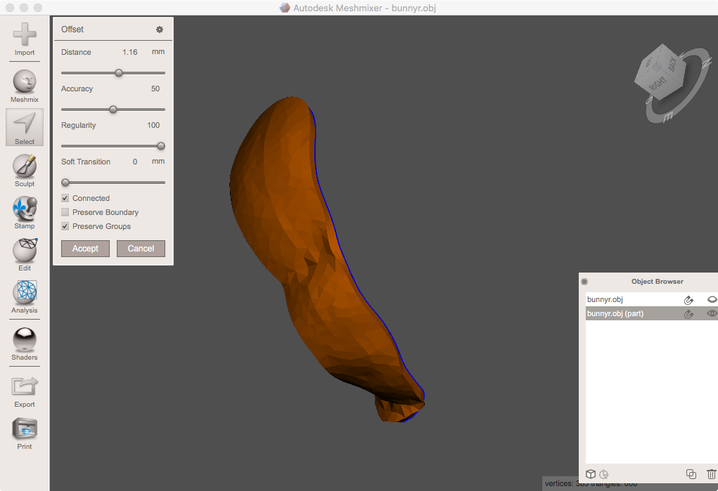 Can't extrude or offset correctly an STL model part - Autodesk Community