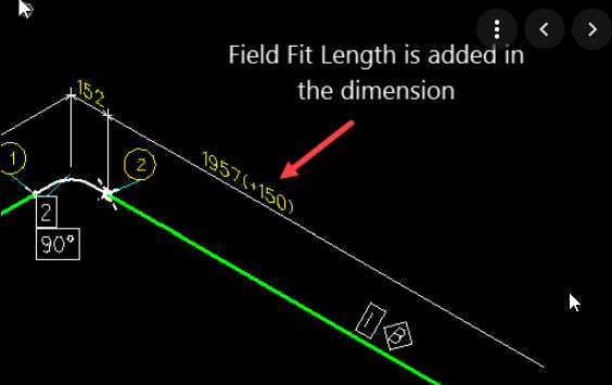 how to add (+6") to dimensions associated with field fit welds ...