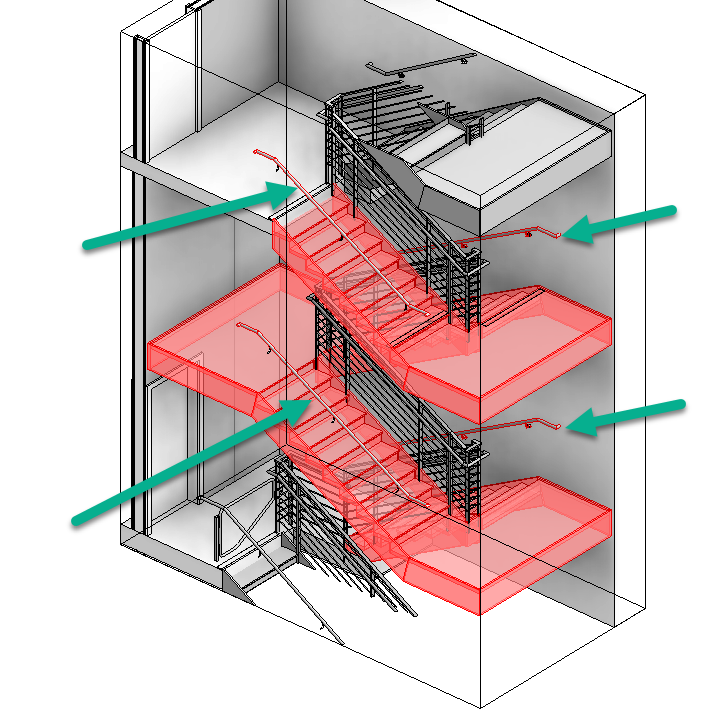 Solved: Single railings portions on more than 2 runs stairs? - Autodesk ...